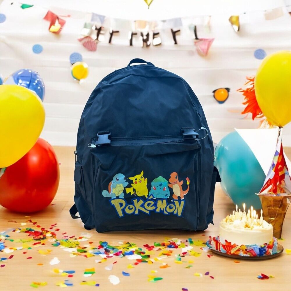 Vintage 1999 Nintendo Pokemon Backpack Pikachu Charma… - Gem